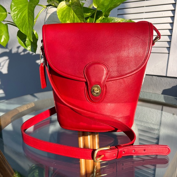 Coach | Bags | Coach Bradley Bucket Bag Red B4c9936 | Poshmark